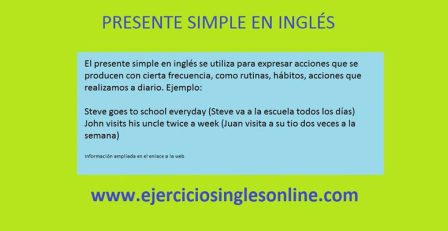 Infografía detallada del presente simple en inglés: todo lo que ...